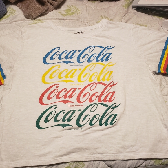 Coca Cola | Tops | Coca Cola Multi Color Shirt Worn Once Ck | Poshmark